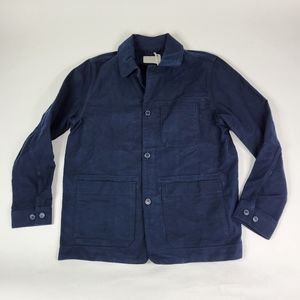 Everlane | Jackets & Coats | Everlane Navy Blue Flannel Chore Jacket ...